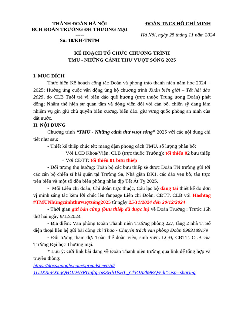 KH Nhung Canh Thu Gui Song 2025 | PDF