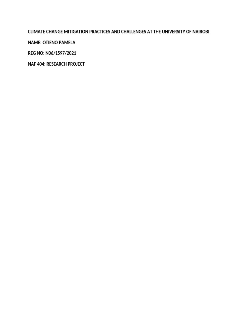 Climate Change Research Project | PDF | Focus Group | Climate Change