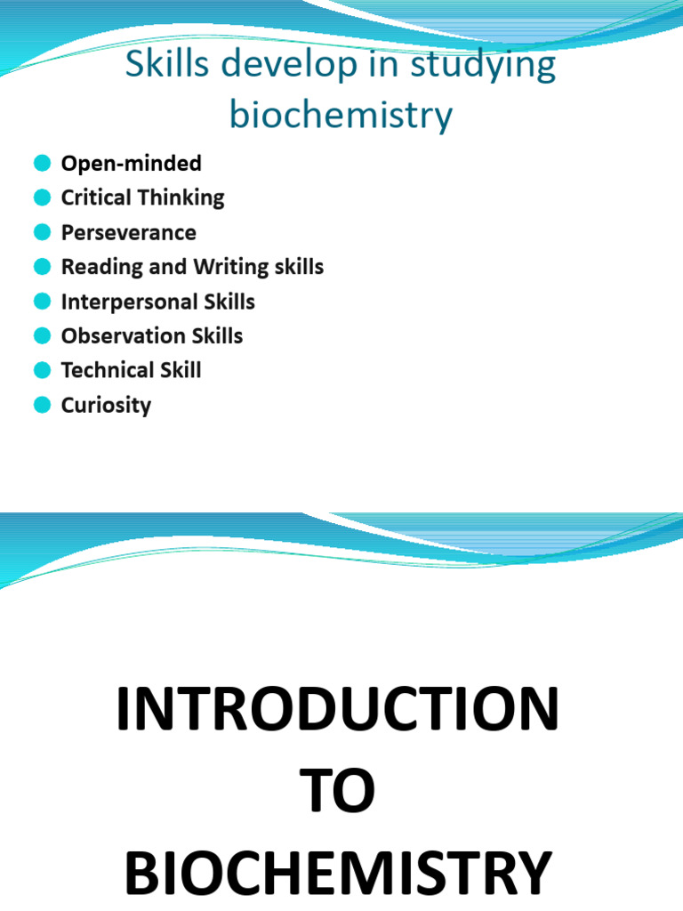 2. Introduction to Biochemistry.pptx | PDF | Metabolism | Biomolecules
