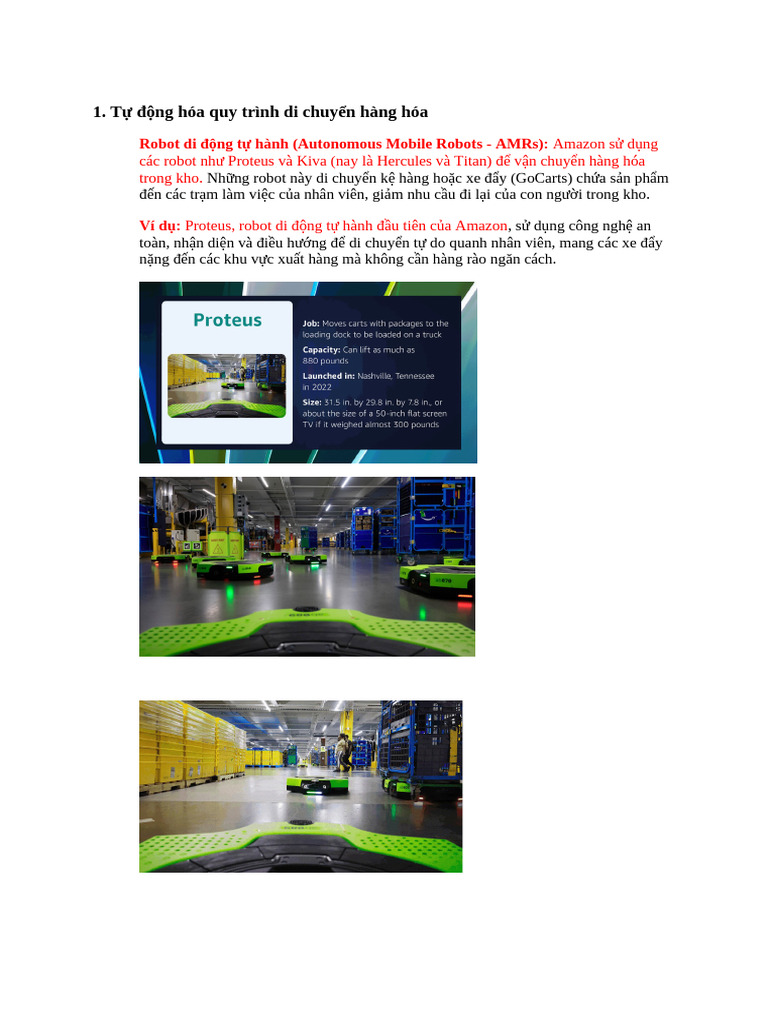 NG D NG C A Amazon Robotics Trong HĐKV | PDF