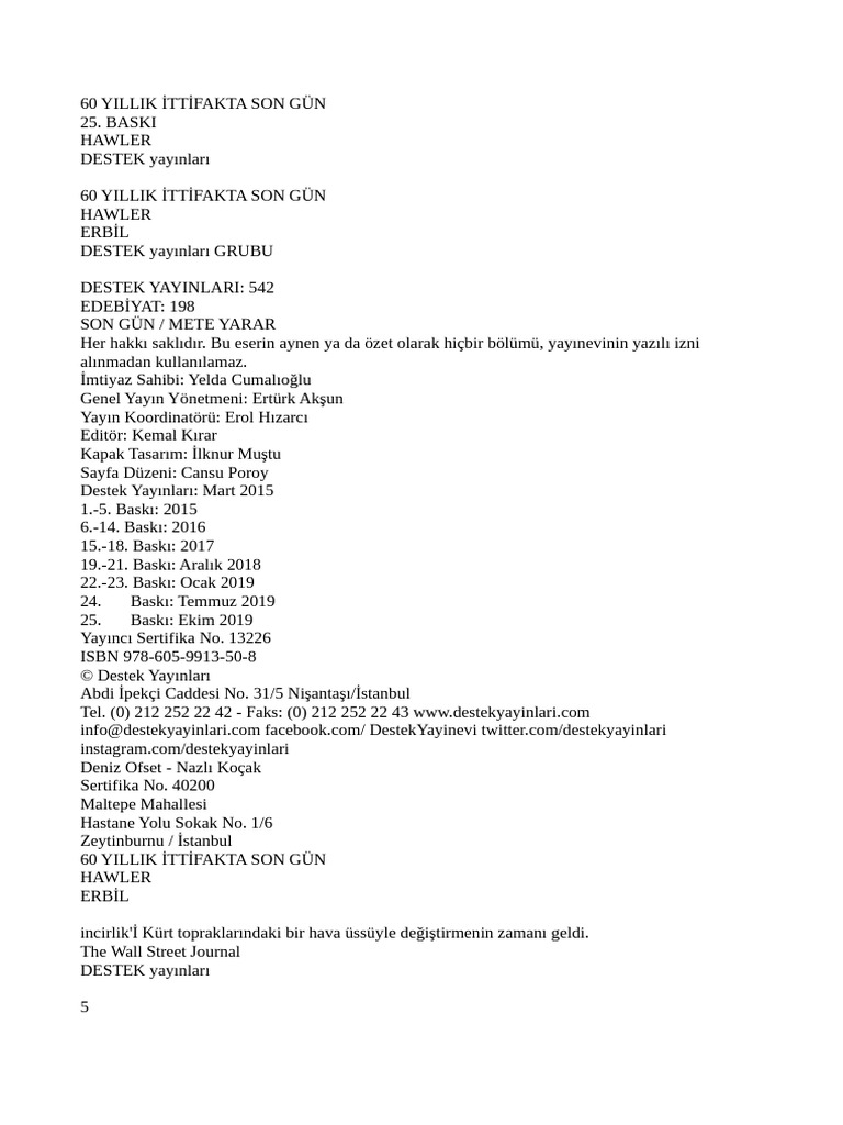 Mete Yarar - 60 Yıllık İttifak | PDF