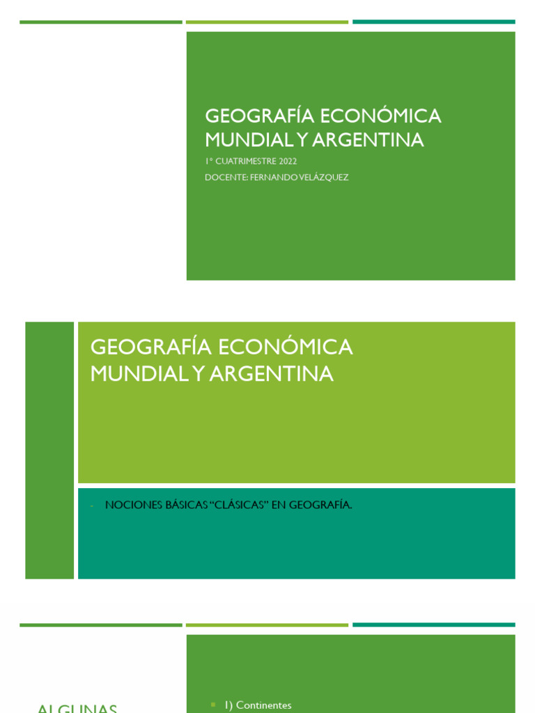 UPE GEMyA 2022 - 1C - 01 - Nociones Básicas de Geografía | PDF | Clima ...