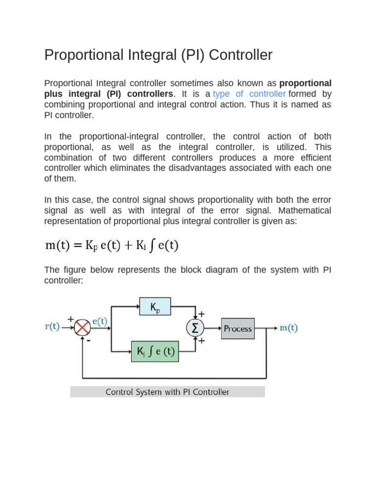Proportional Integral | PDF