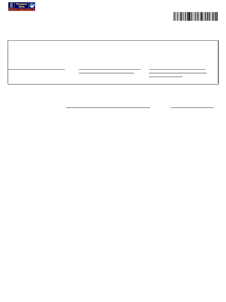 Passport Acknowledgement Receipt Download | PDF