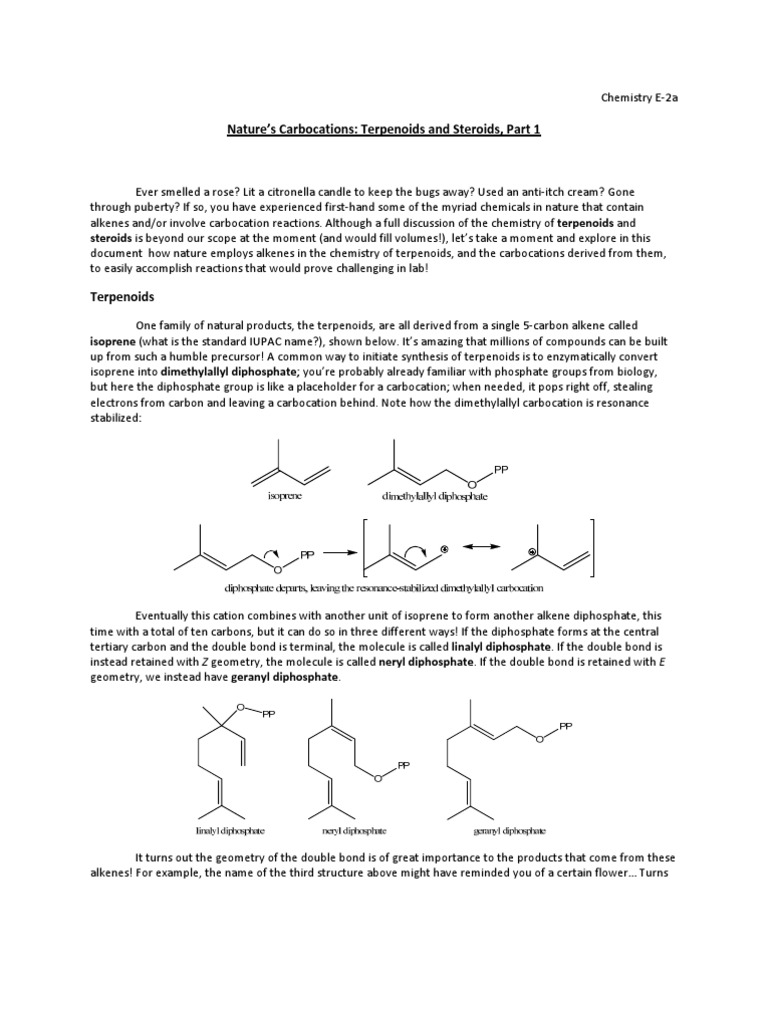 Terpenoids And Steroids Part 1 Pdf Alkene Alcohol