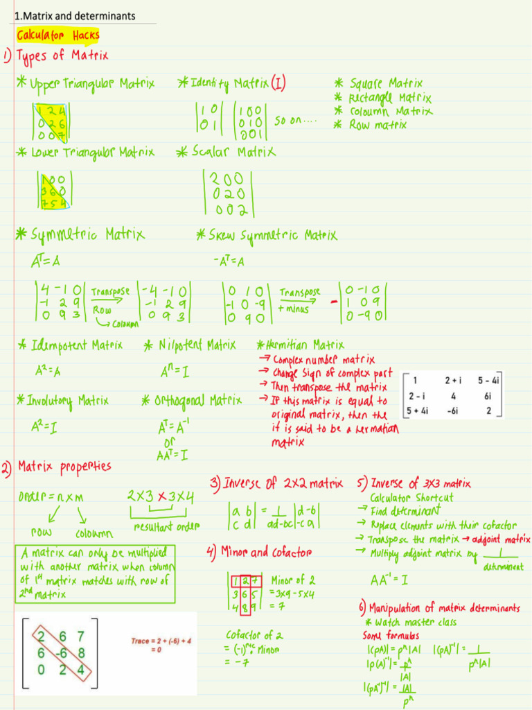 1.matrix and Determinants | PDF