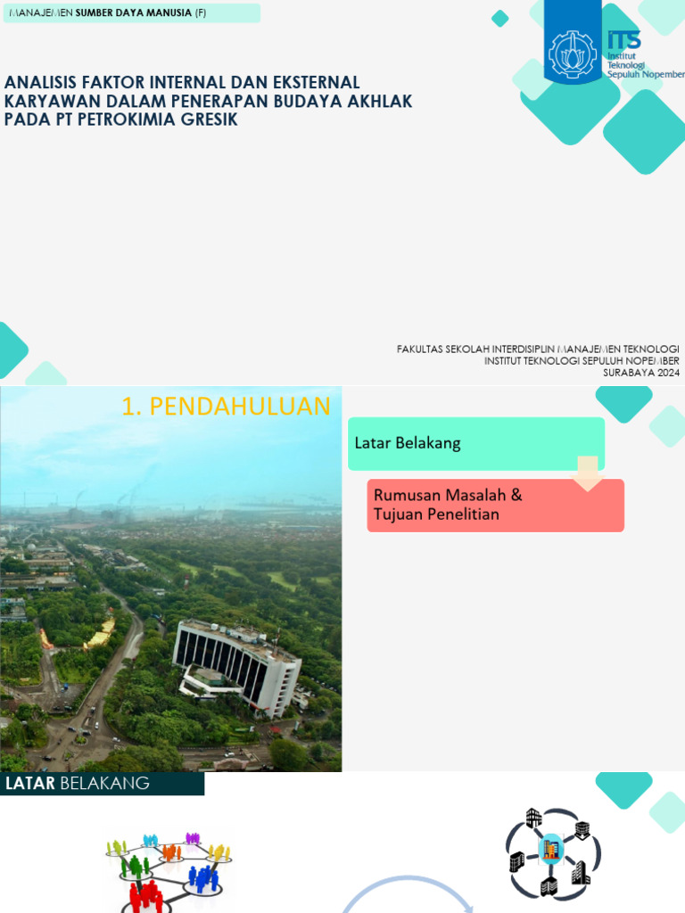 Analisis Faktor Internal Dan Eksternal Karyawan Dalam Penerapan Budaya Akhlak Pada PT Petrokimia ...