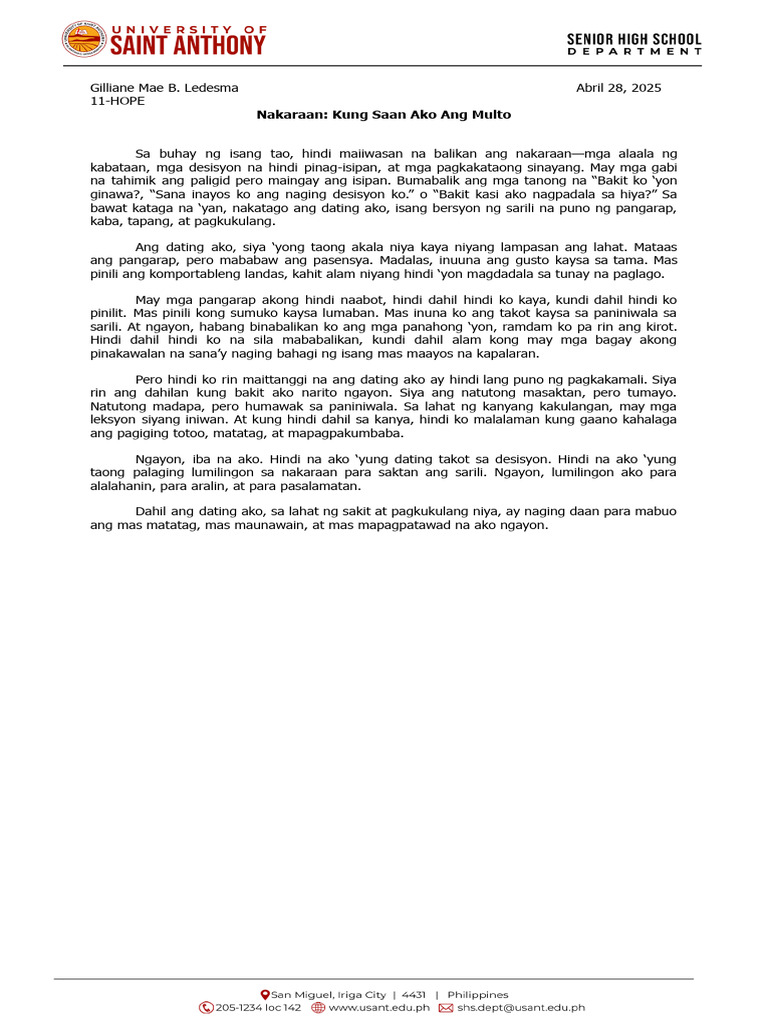 Ledesma, Gilliane B. (11-Hope) | PDF
