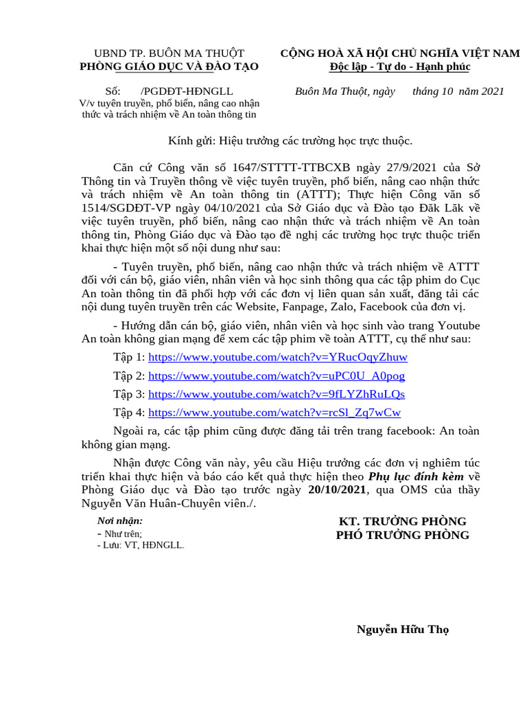 TUYEN TRUYEN VE ANTOAN THONG TIN | PDF