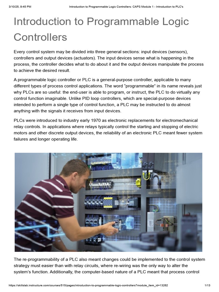 CAP Module 1- Introduction_ CAPS Module 1 - Introduction to PLC's_02 ...