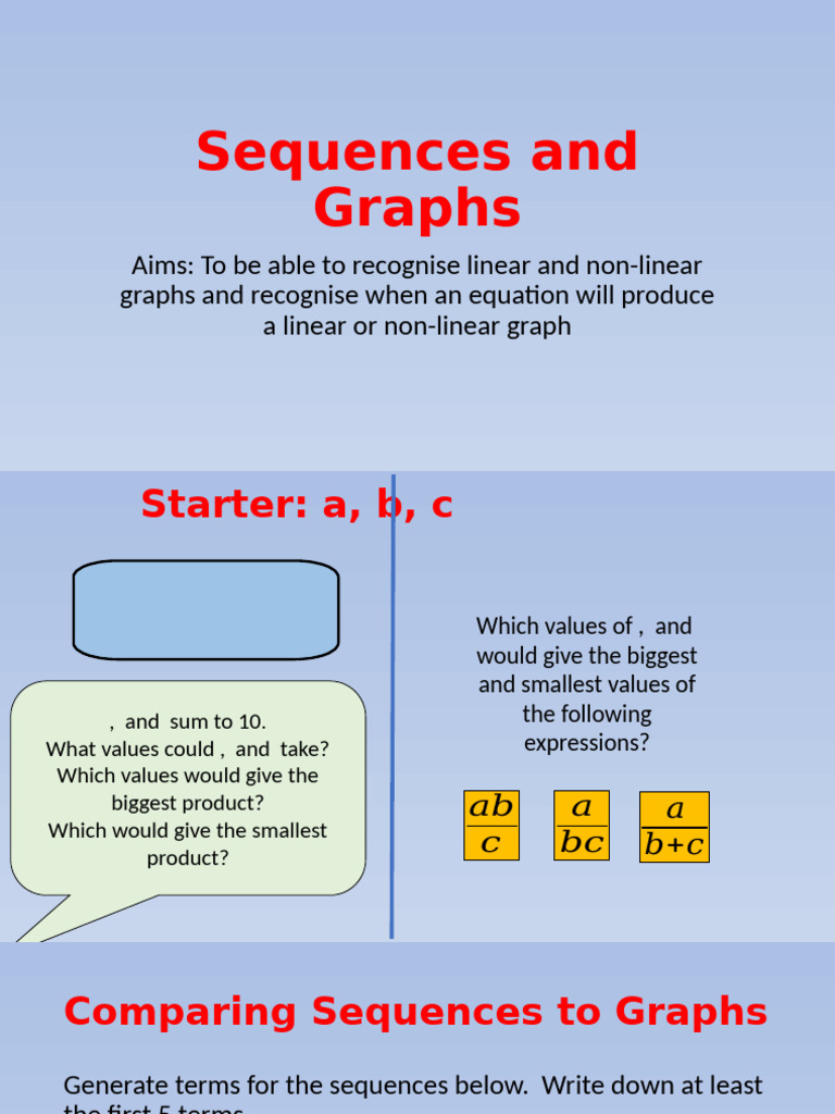 April 13 - Sequences and Graphs | PDF | Nonlinear System | Sequence