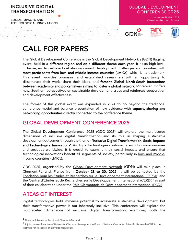 GDC 2025 Call for Papers: Digital Transformation | PDF | Governance ...