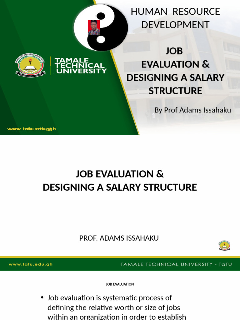 Job Evaluation and Desing Salary Structure 2024 | PDF | Employment ...