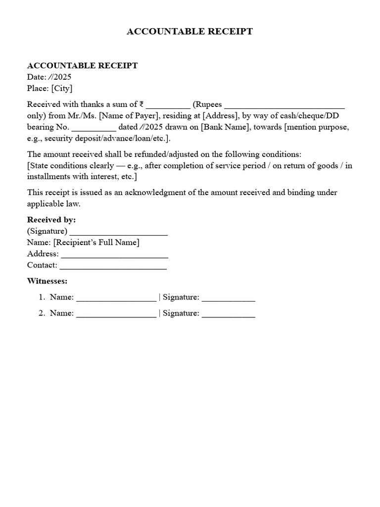 Accountable Receipt and Promissory Note | PDF | Affidavit | Promissory Note