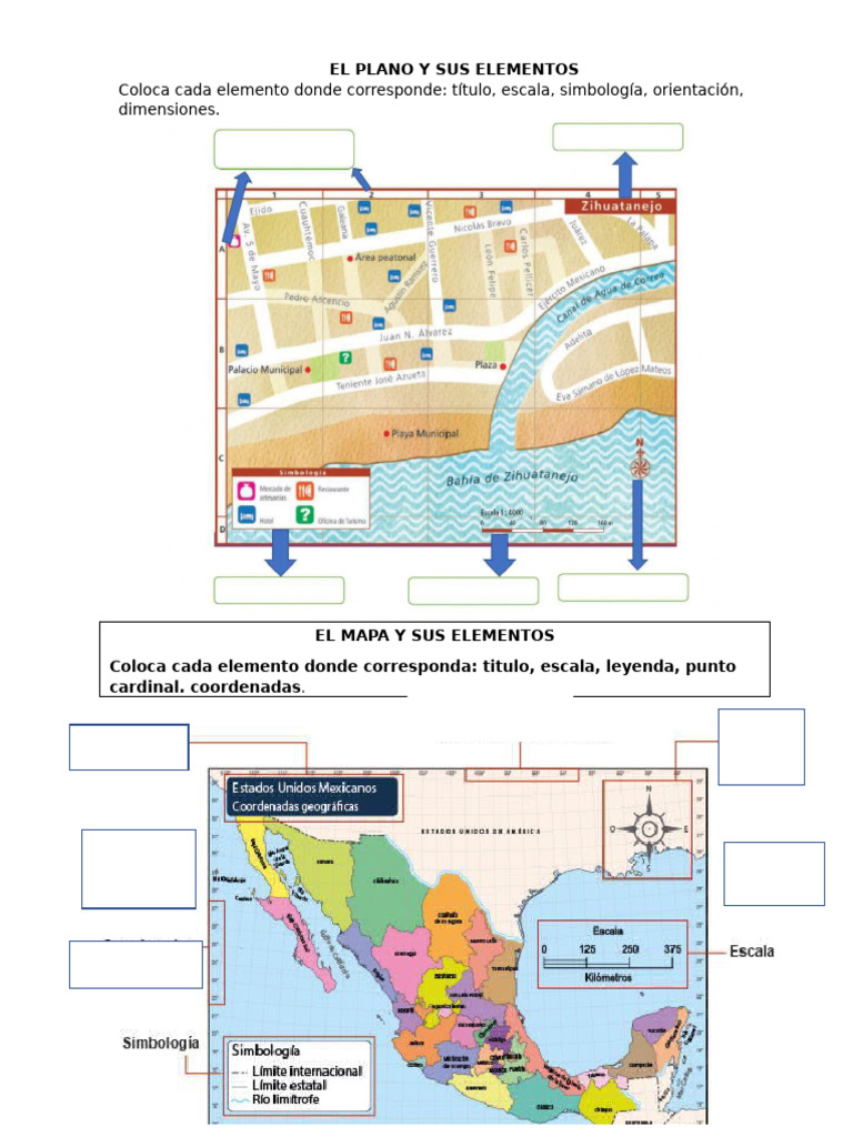 El Plano, Mapa y Sus Elementos | PDF