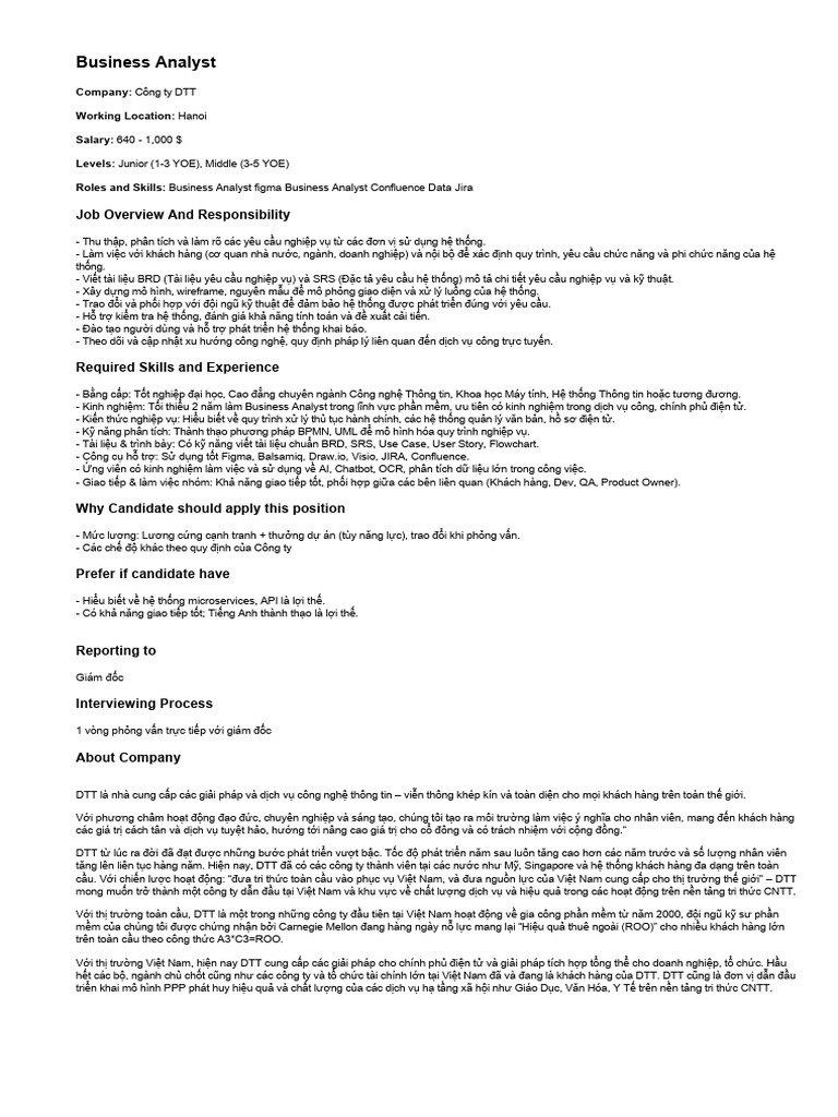 Business Analyst | PDF