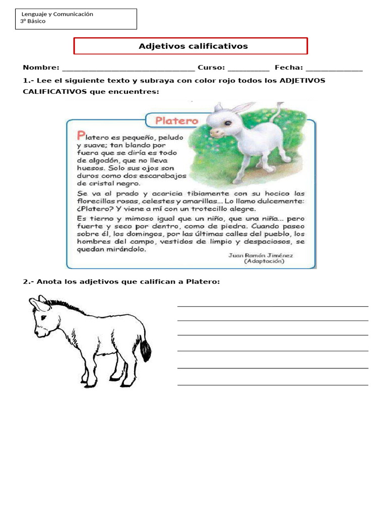 Guia Adjetivos 2. | PDF