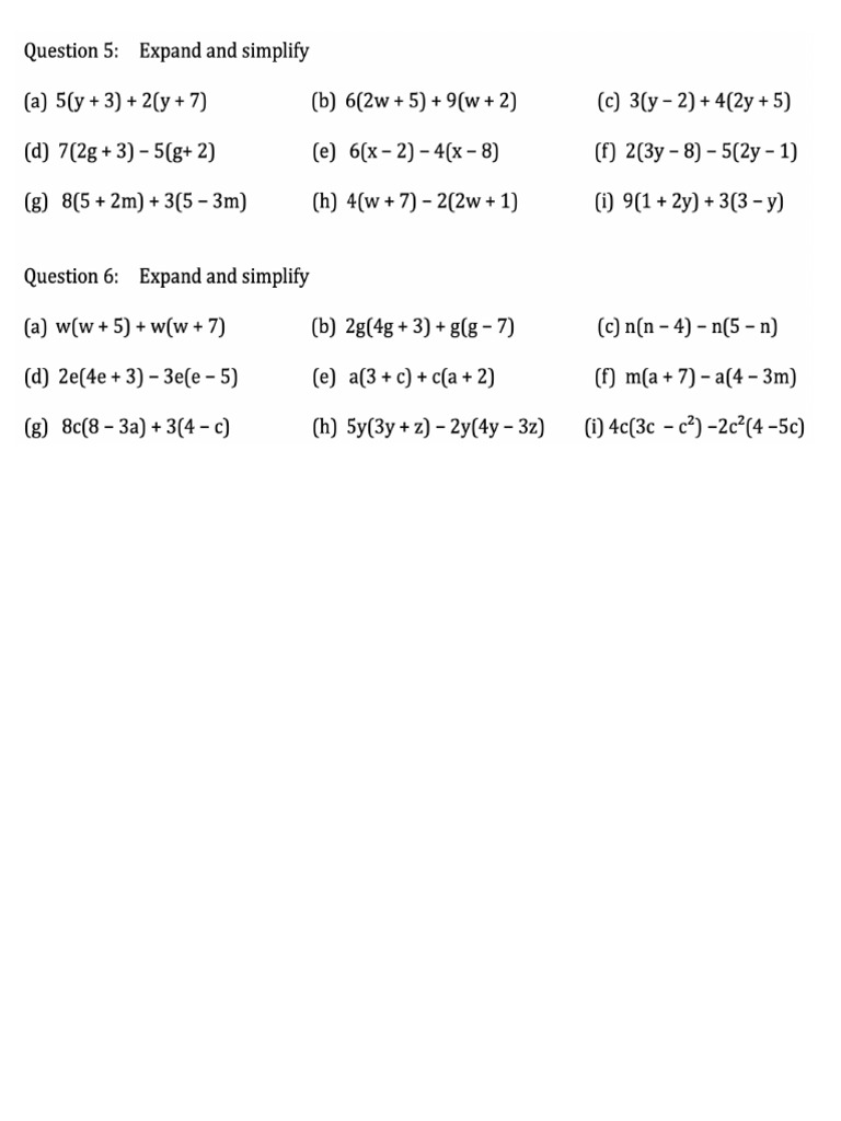 April 4 - Simplifying and Factorization | PDF