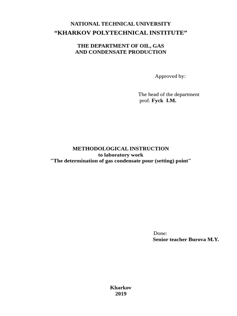 Gas Condensate Pour Point Method | PDF | Thermometer | Ethanol