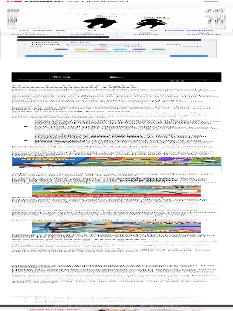 Height Comparison - Comparing Heights Visually With Chart | PDF