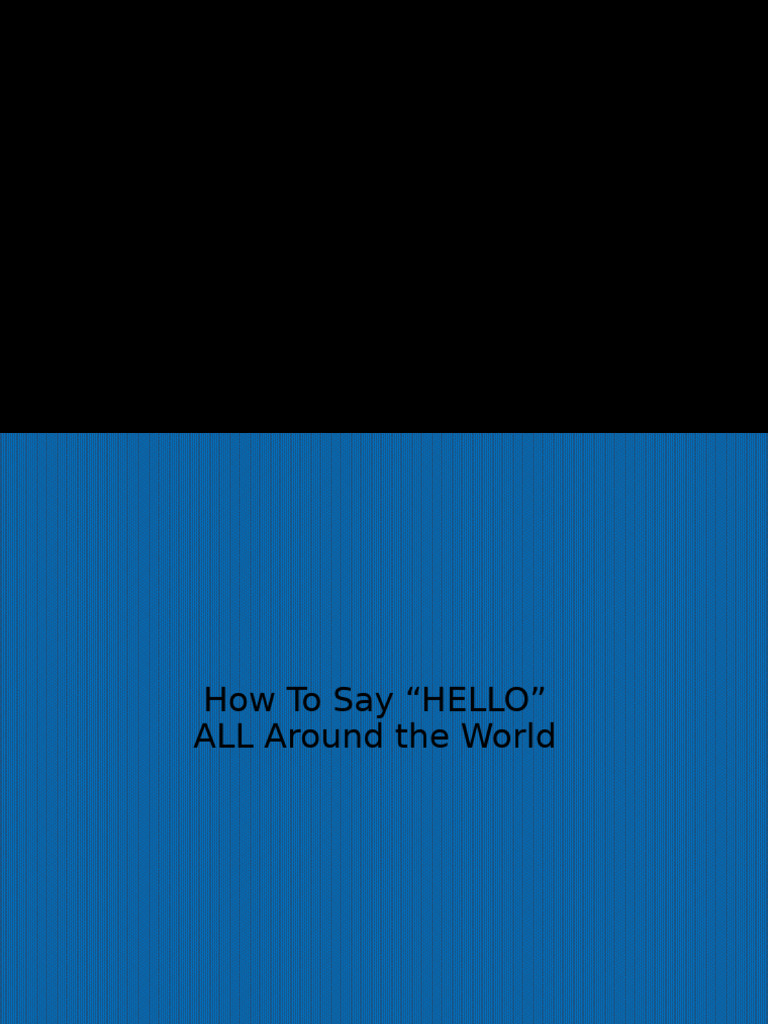Greetings Around the World | PDF