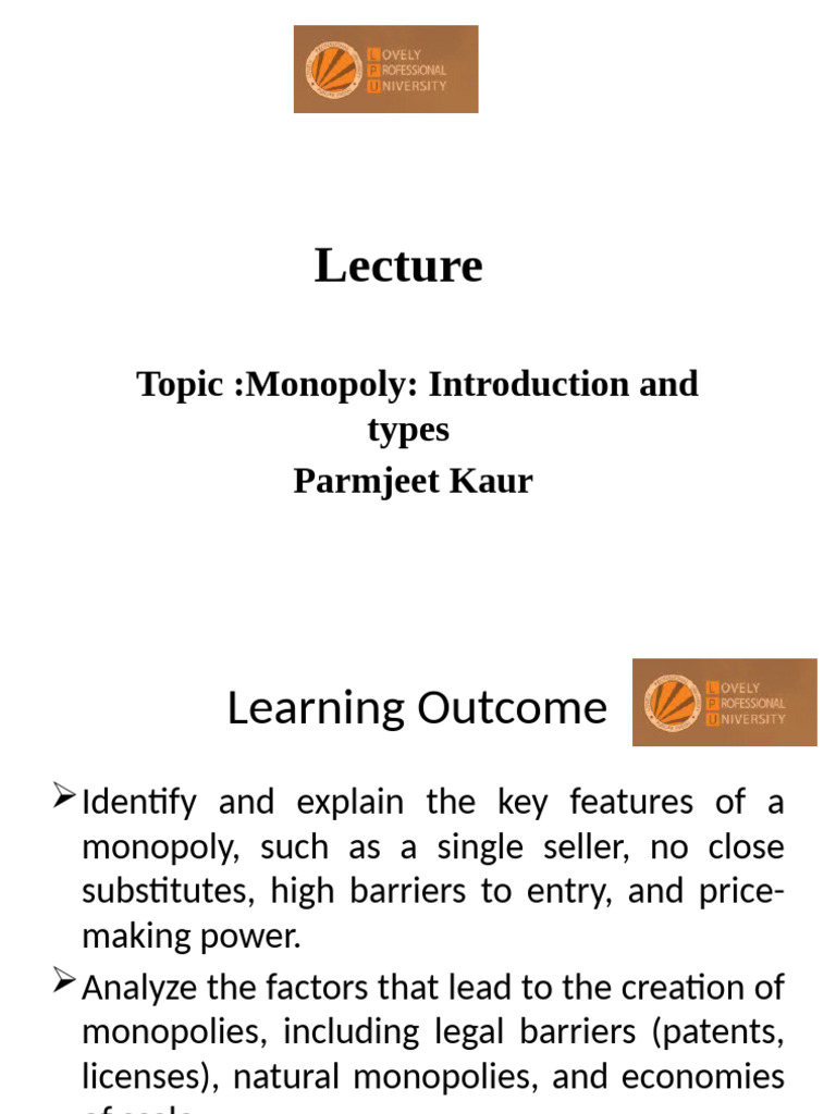 Understanding Monopoly Types and Features | PDF | Monopoly | Market ...