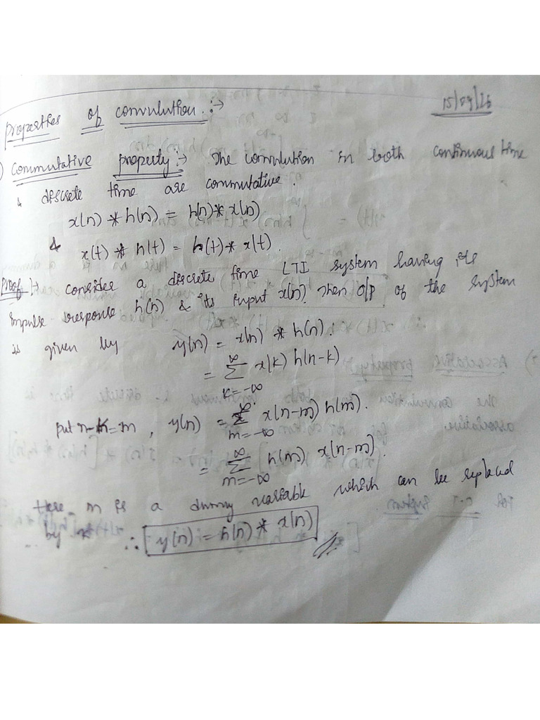 Properties of Convolution | PDF