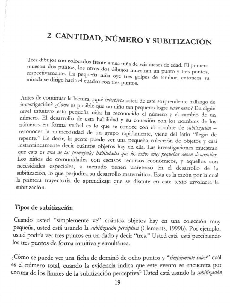 Capitulo 2 y 3 Clements y Sarama | PDF