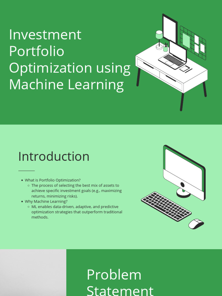 Investment Portfolio Optimization Using Machine Learning | PDF | Machine Learning | Mathematical ...