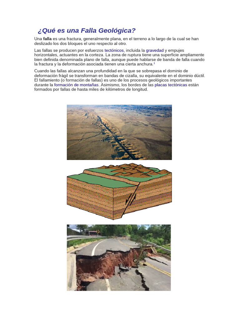 Qué Es Una Falla Geológica | PDF