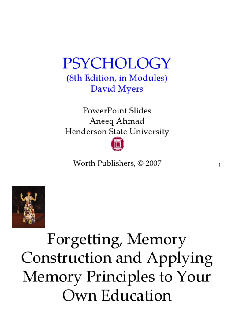 Psychology: (8th Edition, in Modules) David Myers | PDF | Recall ...