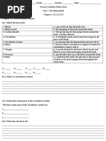 Primary Science Test Prep | PDF | Heart | Blood