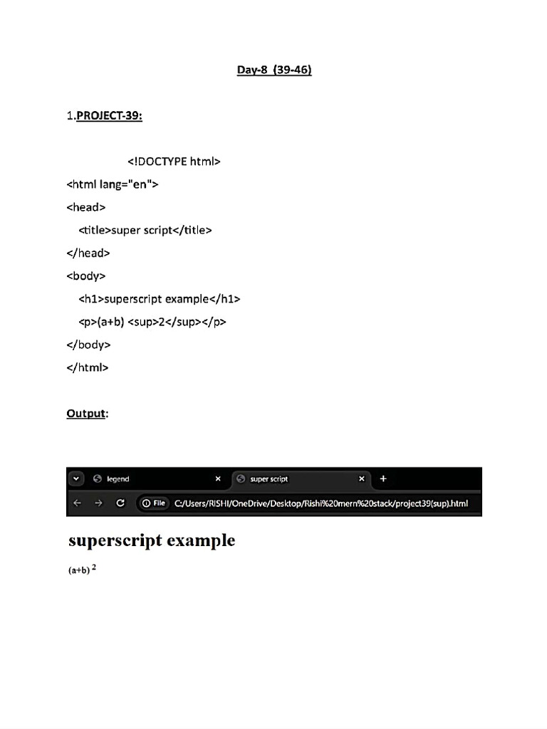 Day 8 HTML Project | PDF