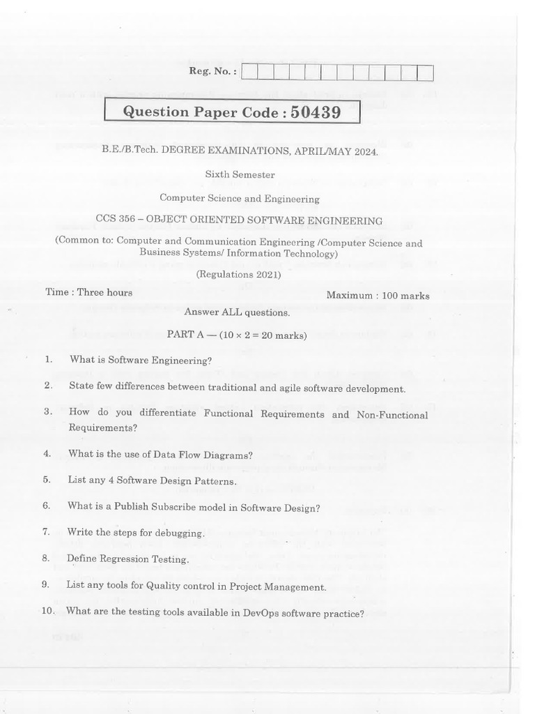 Anna Univ Question - CCS356 | PDF