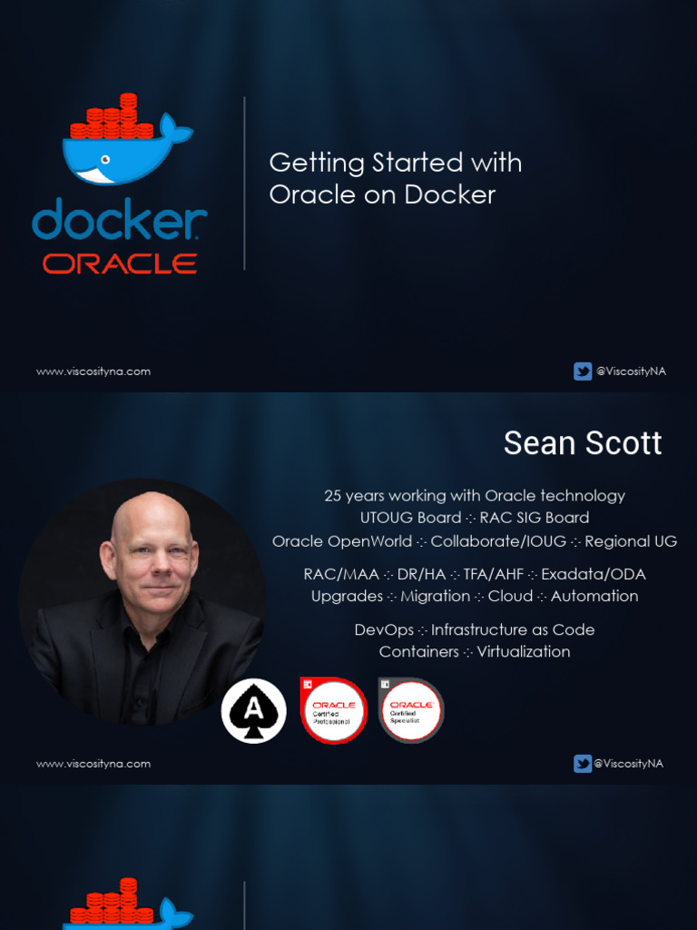 HrOUG 2021 Sean Scott - Getting Started With Oracle On Docker | PDF | Superuser | Virtual Machine