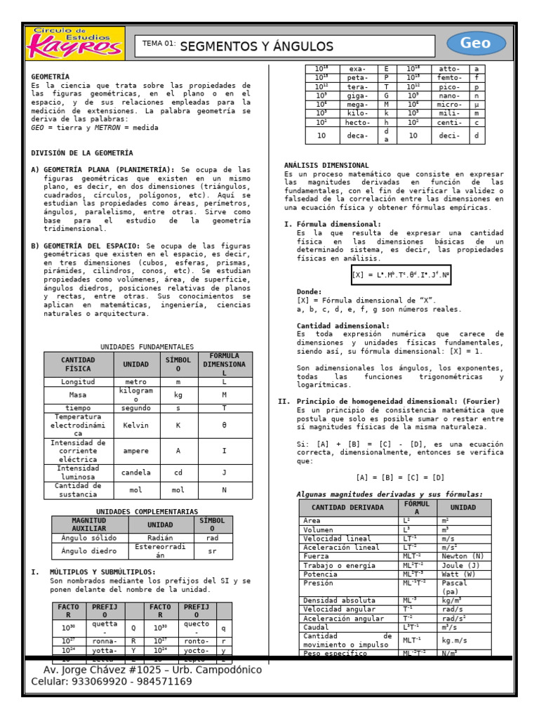 KAY25 - GEOM - T - I (Actual) | PDF | Geometría | Ángulo