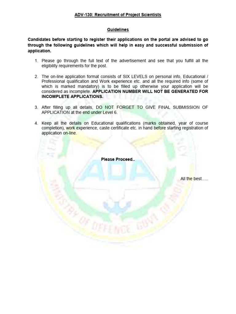 Guidlines ADV-130g | PDF