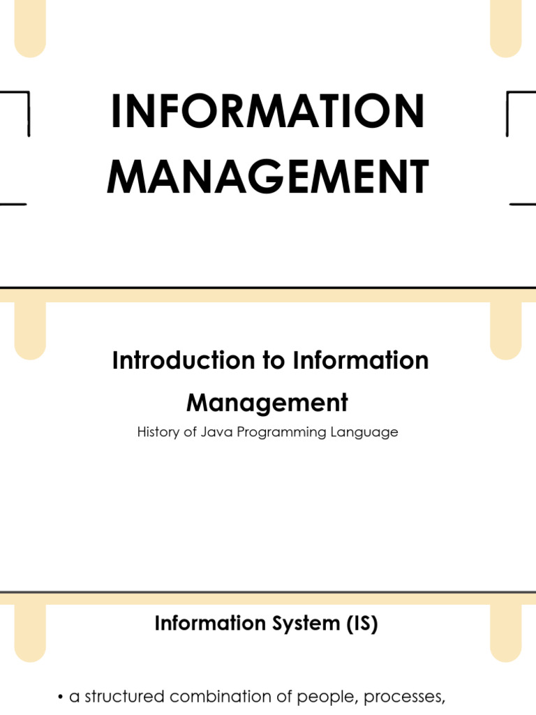 Prelim Info MGT Lesson 1 | PDF | System | Information
