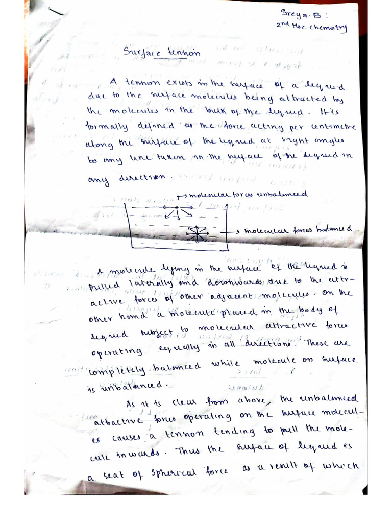 Surface Tension | PDF