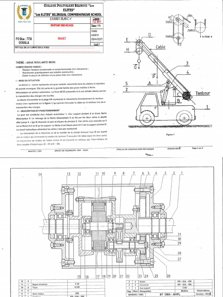 BT Cma-Mvpl - Const Meca - Examen Blanc n2 | PDF
