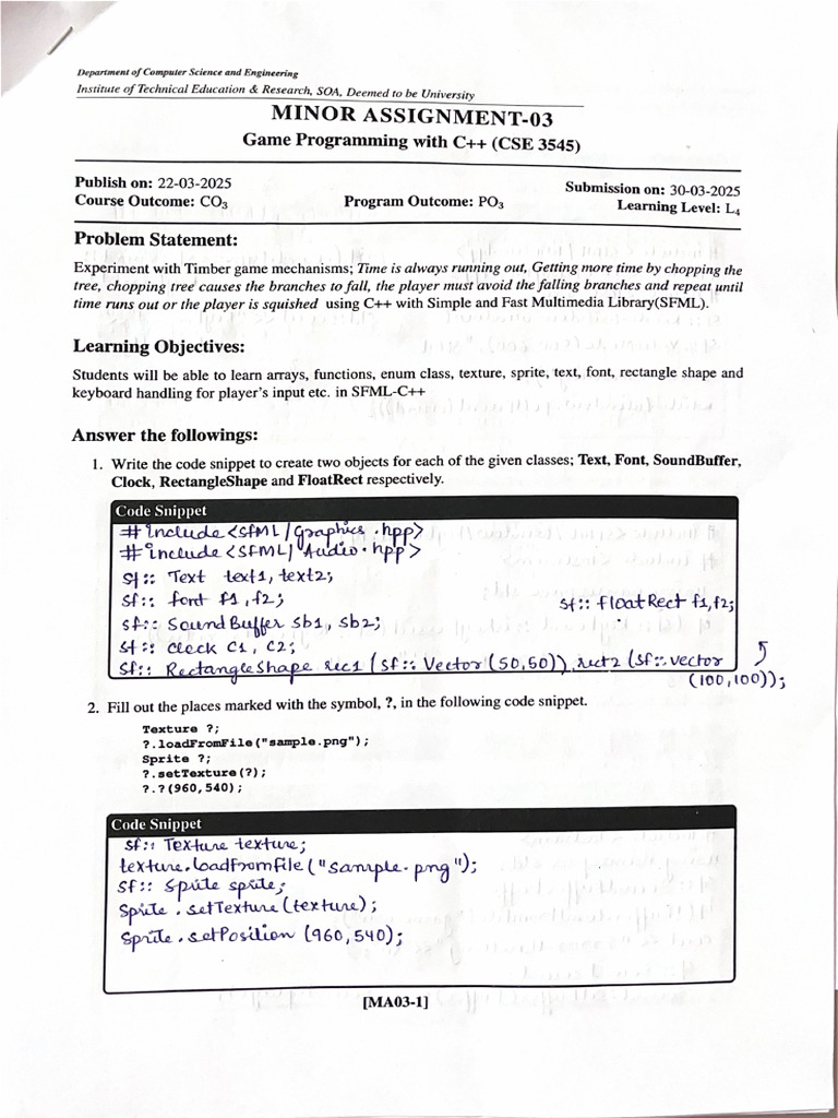 CPP Assignment - 03 Sol | PDF