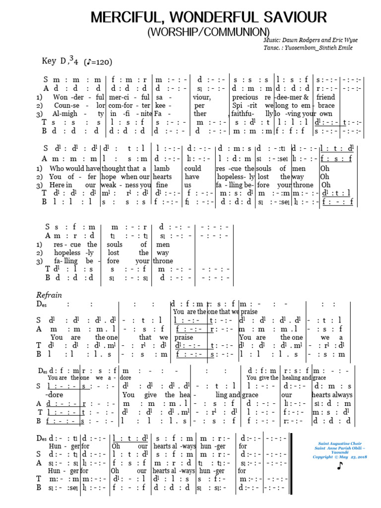 Wonderful, Merciful Saviour-1 | PDF