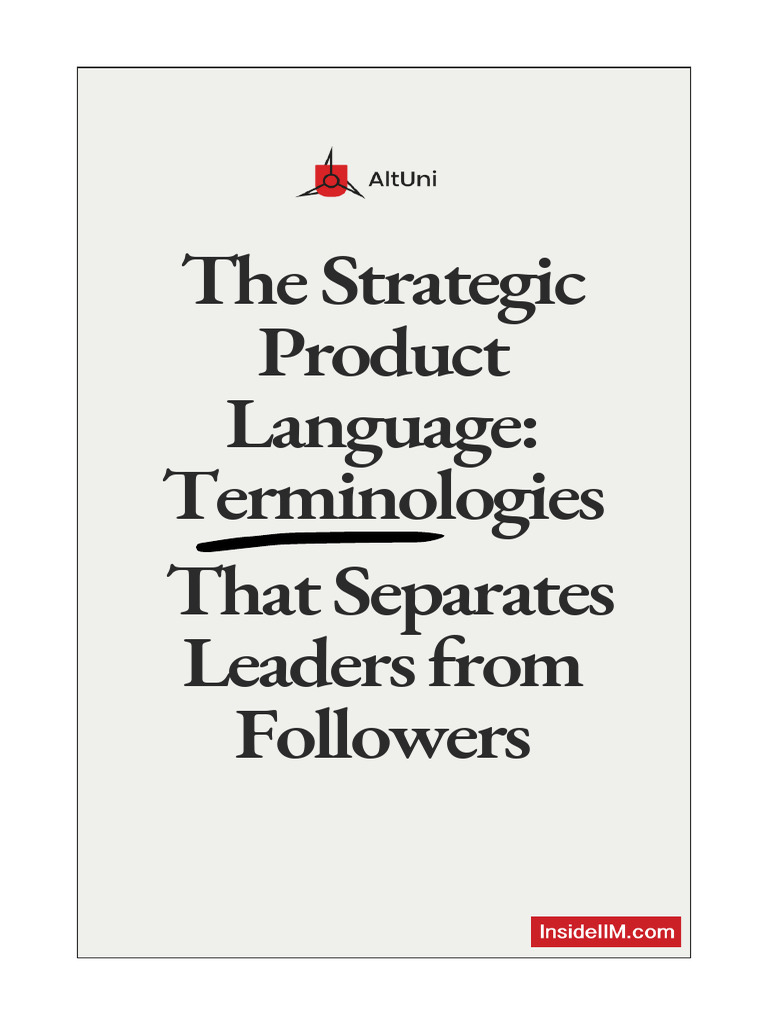 The Strategic Product Language Terminology That Separates Leaders From ...