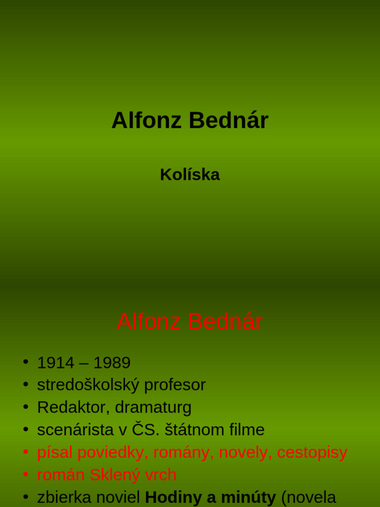 Bednár, A - Kolíska | PDF