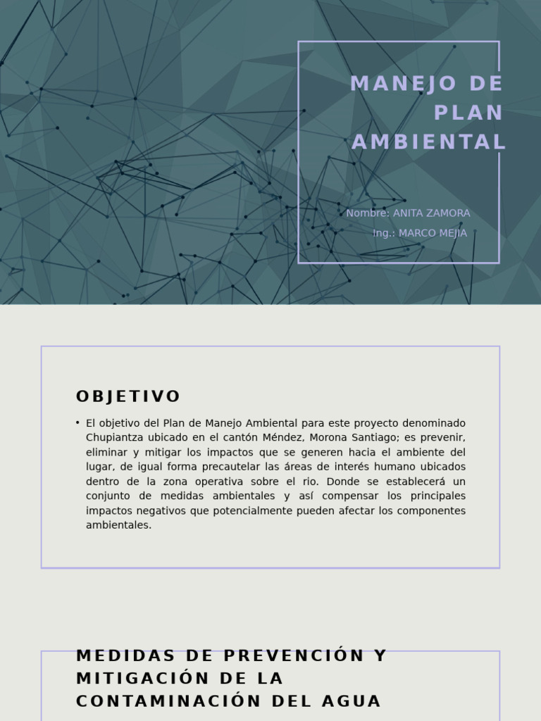 Manejo de Plan Ambiental | PDF | Residuos | Entorno natural