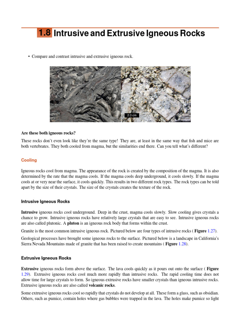 Intrusive-and-extrusive | PDF | Igneous Rock | Rock (Geology)