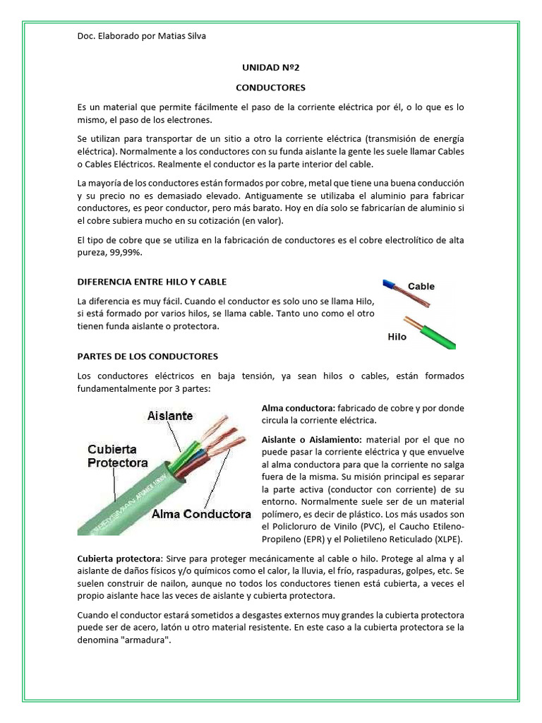 2 Conductores | PDF | Aislador (Electricidad) | Conductor electrico