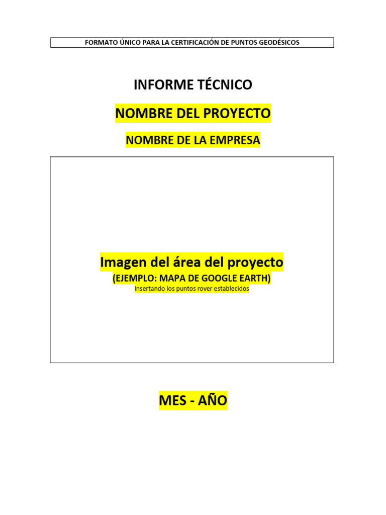 Formato Unico para Certificacion de Puntos Geodesicos | PDF | Software ...