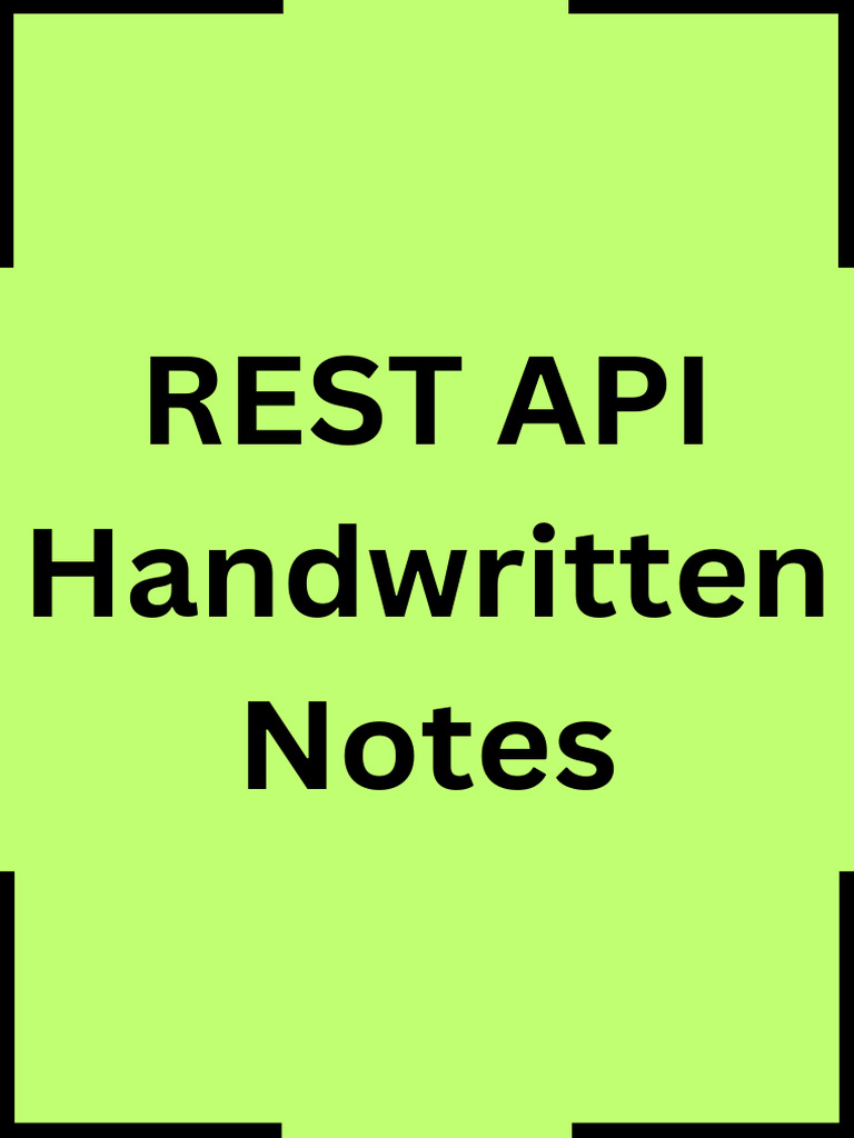 REST API Handwritten Notes 1710396941 | PDF