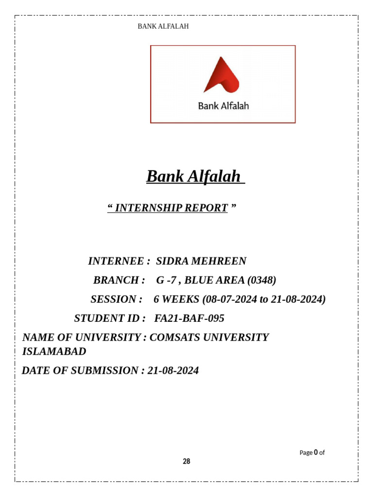 Bank Alfalah Report Finalb | PDF | Biometrics | Banks